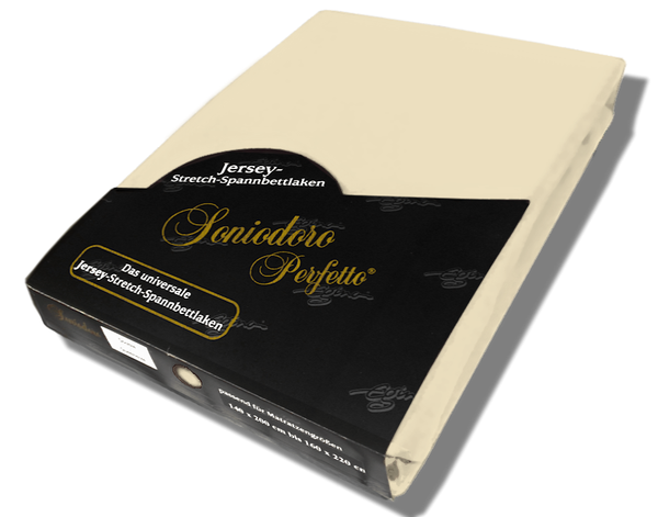 Sandy beige Jersey Knit Stretch Sheets 96% Cotton/4% Elastane by EGINO ...